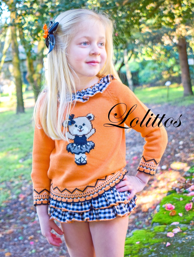 Sweater and bloomers set for girl Bear Collection by Lolittos. | Primer ...