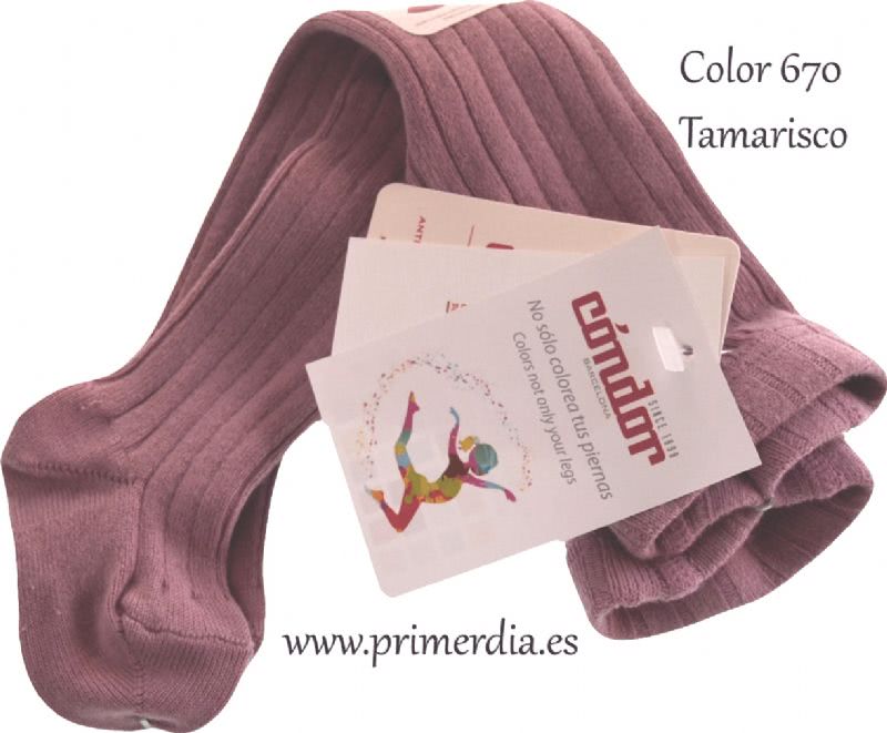 Leotardos Marca Condor. Canale finito. Color 670 Tamarisco | Primer Bebé