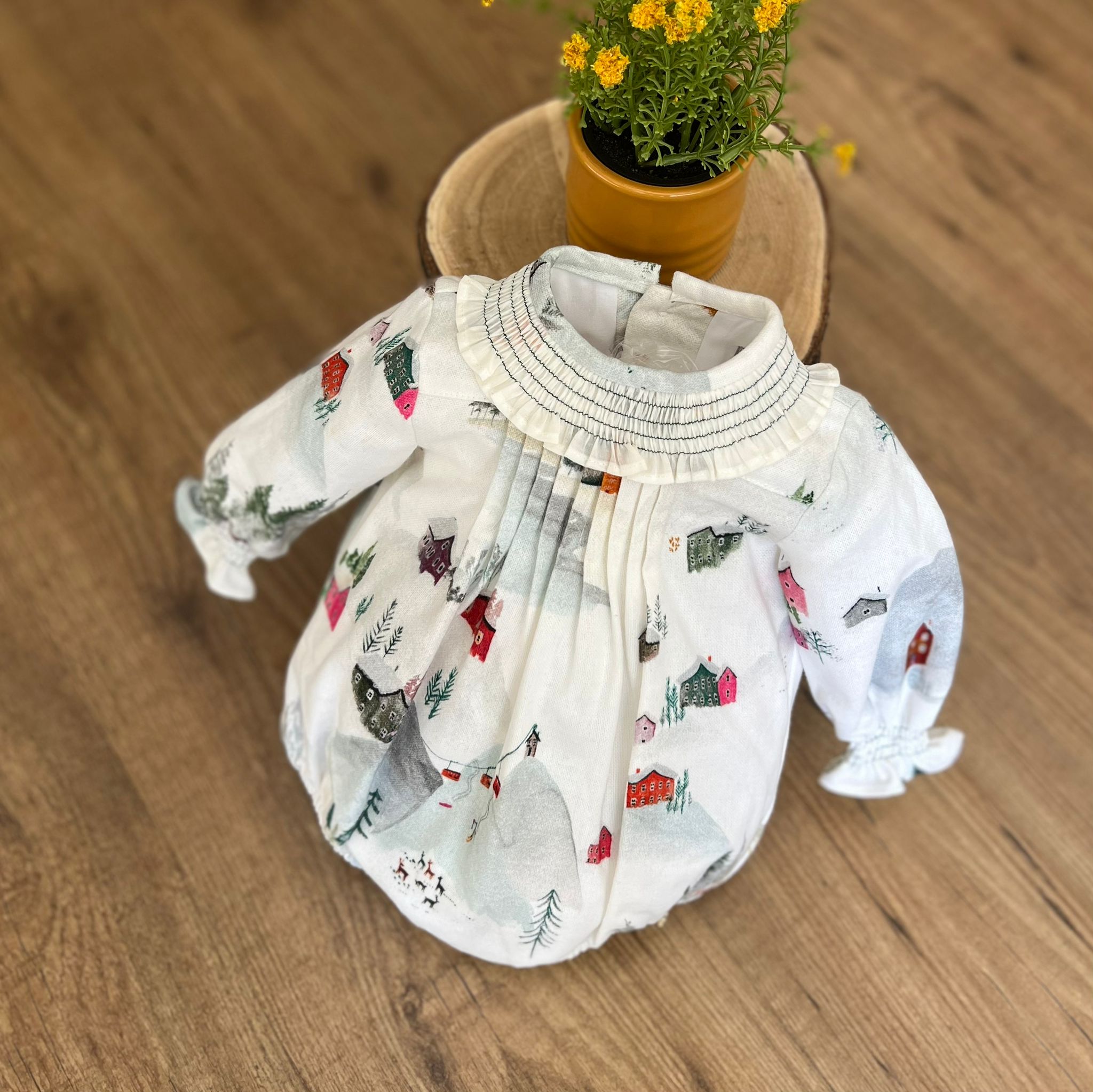 Pelele unisex de José varón colección Casitas | Primer Bebé