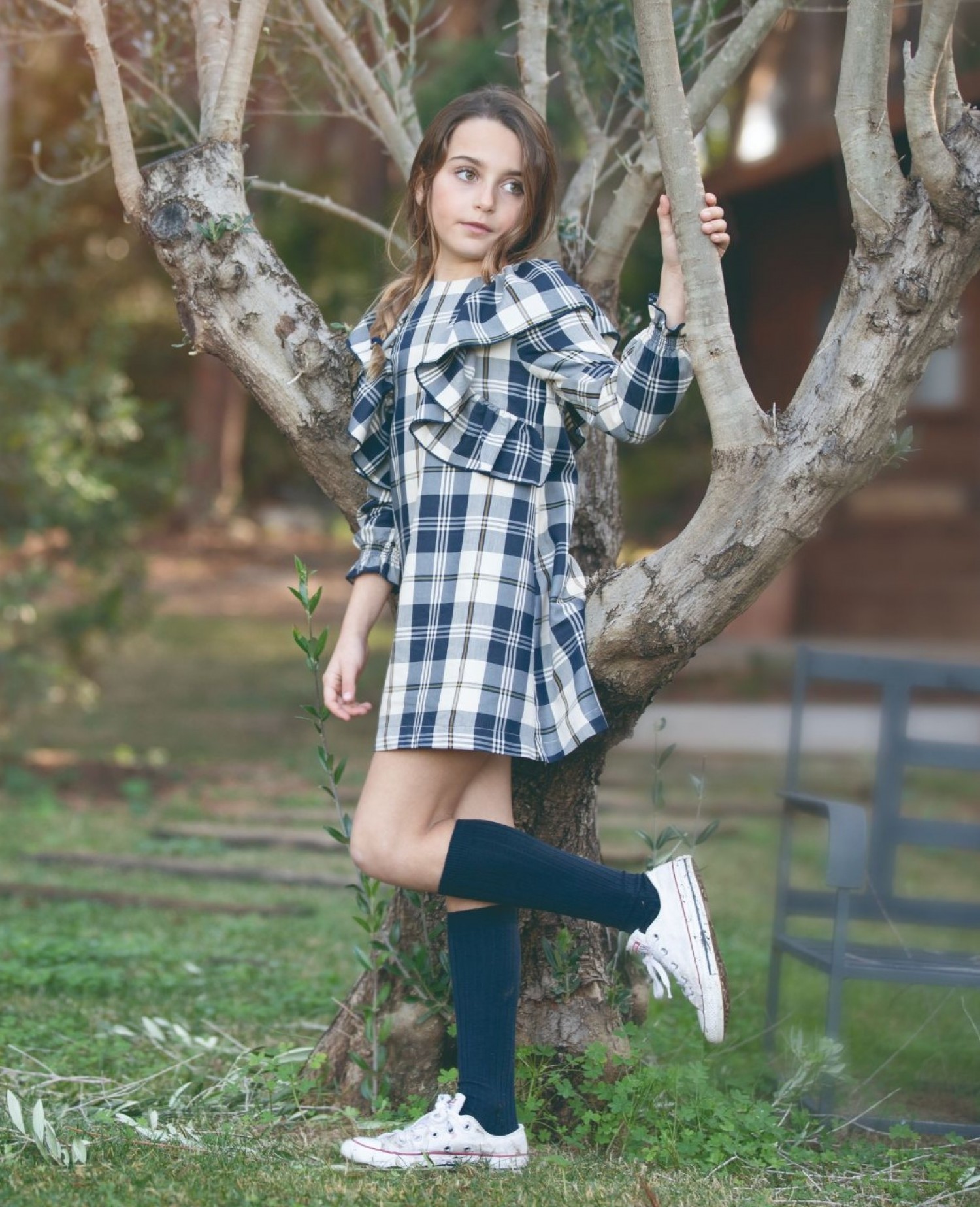 Checked dress Marine collection by Eve Children. | Primer Bebé